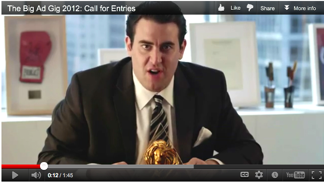 The Big Ad Gig - entrevista de 60 segundos para concorrer a emprego em ...