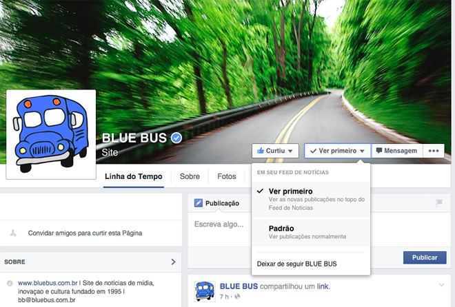Quer ver mais do Blue Bus no Facebook? Clique em ‘Ver primeiro’ na ...